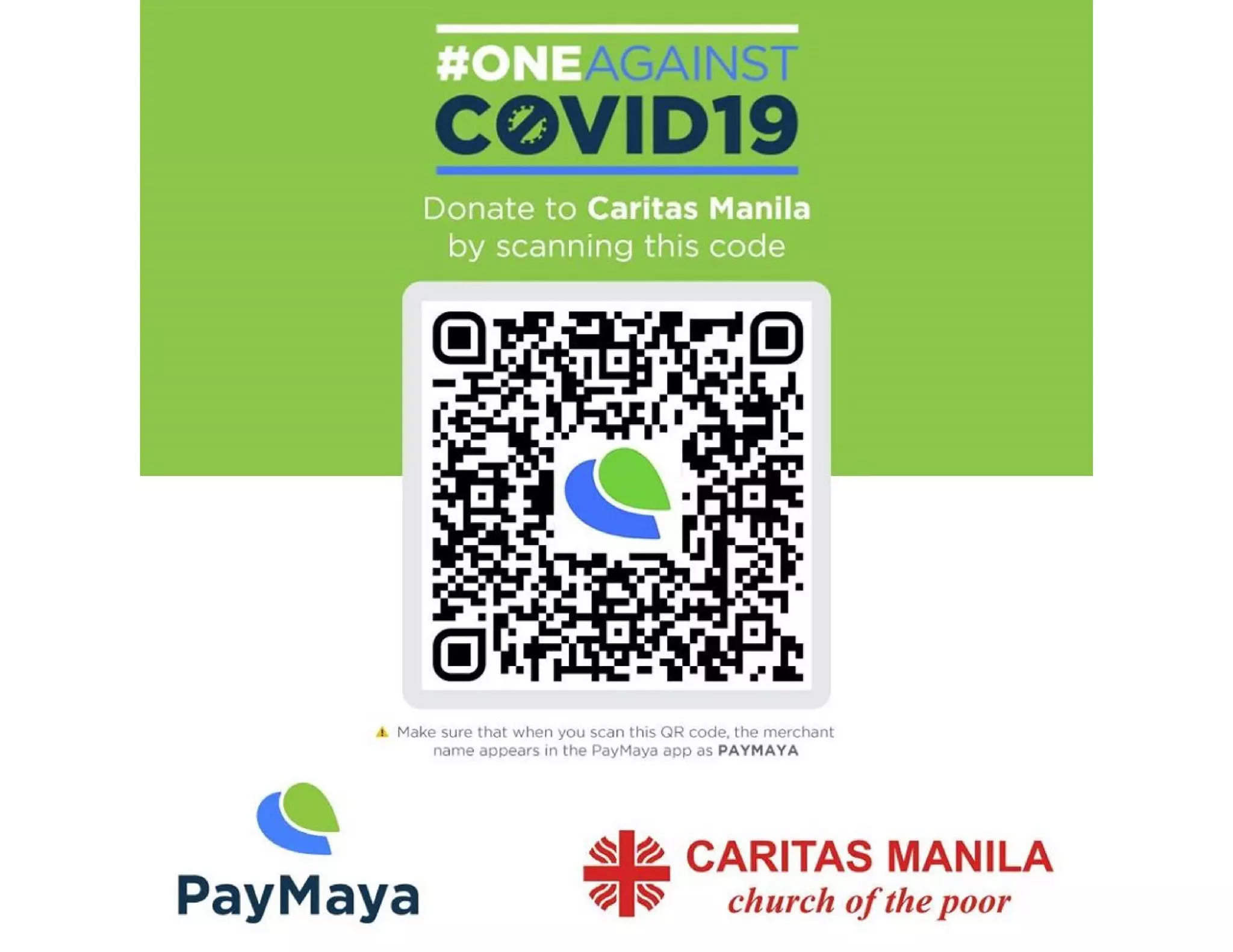 Scan To Donate To #OneAgainstCOVID19 | PPT