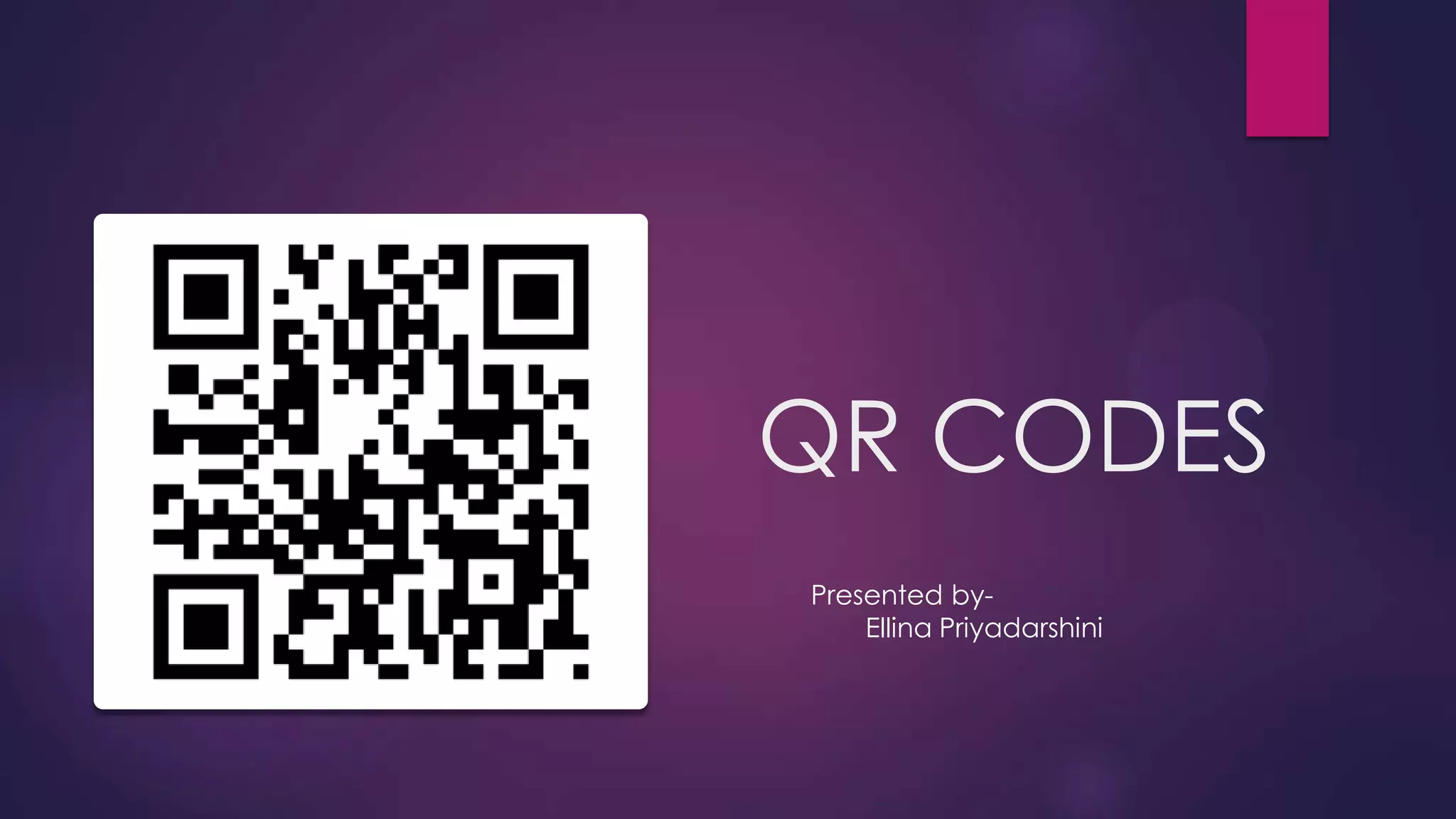 Qr codes | PPTX | Programming Languages | Computing