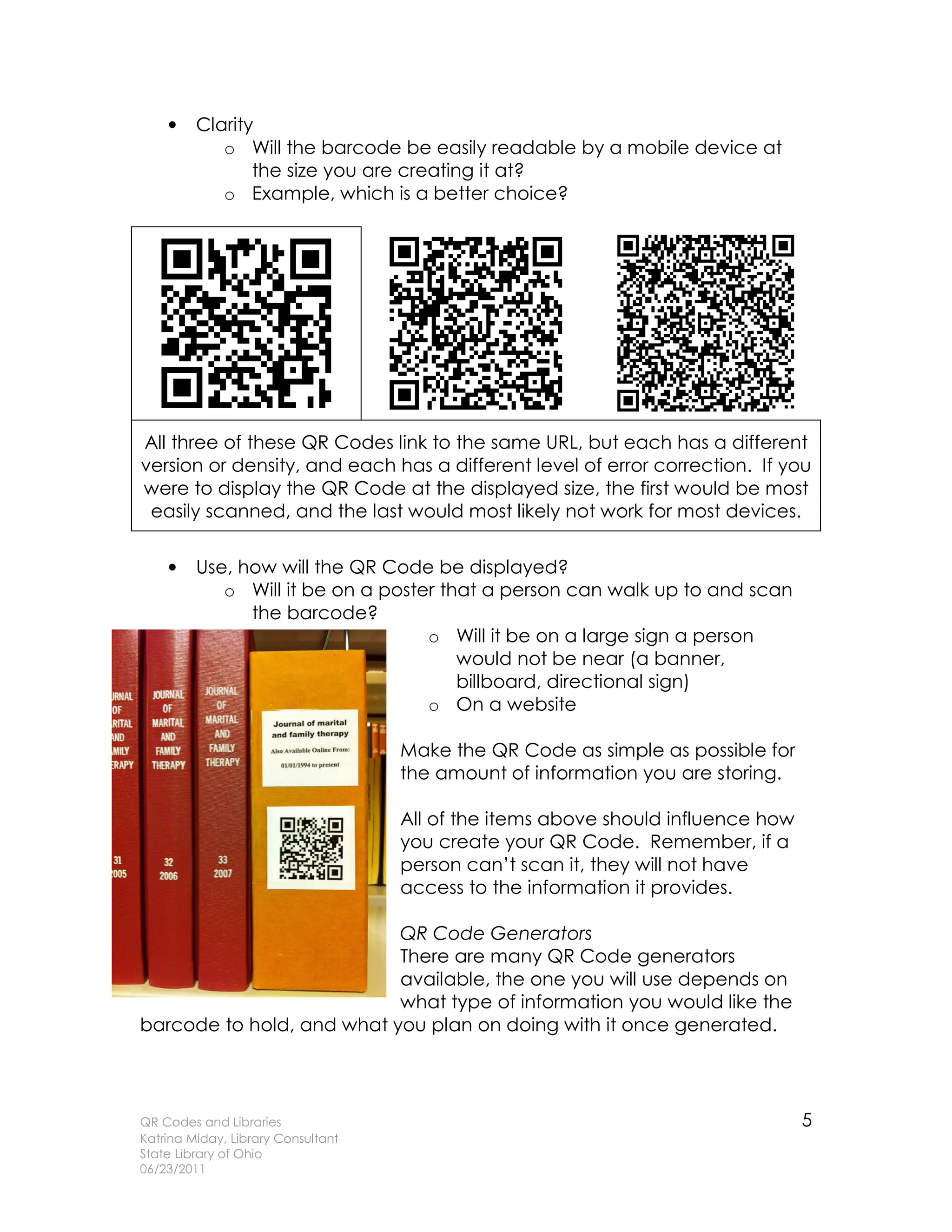 Qr codes and libraries | PDF