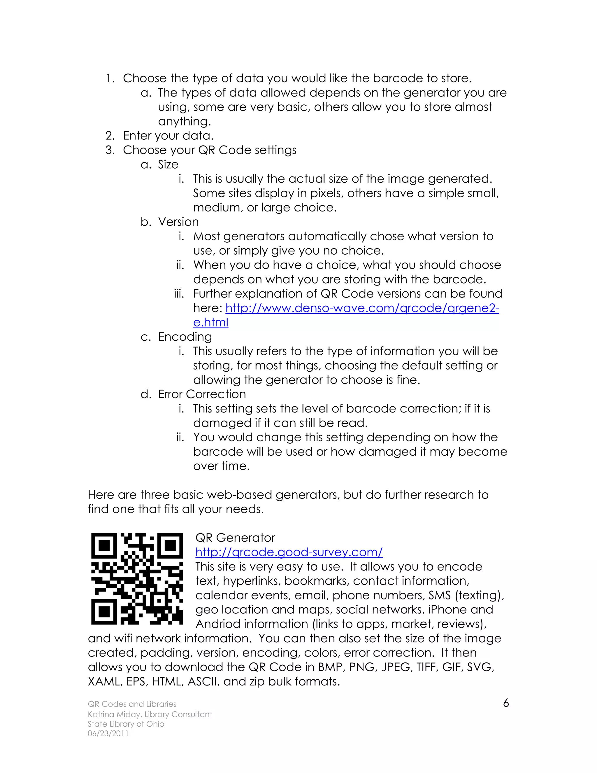 Qr codes and libraries | PDF