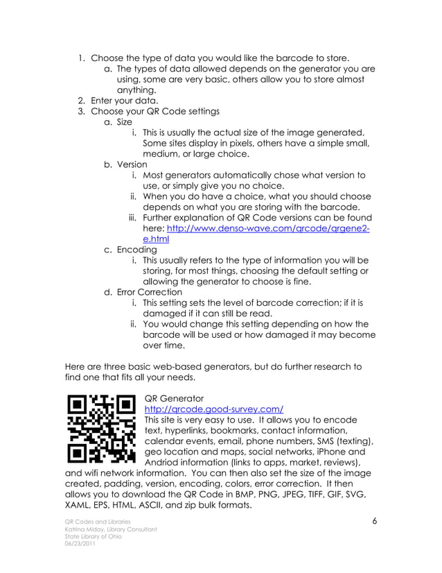 Qr codes and libraries | PDF