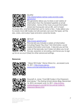 Qr codes and libraries | PDF