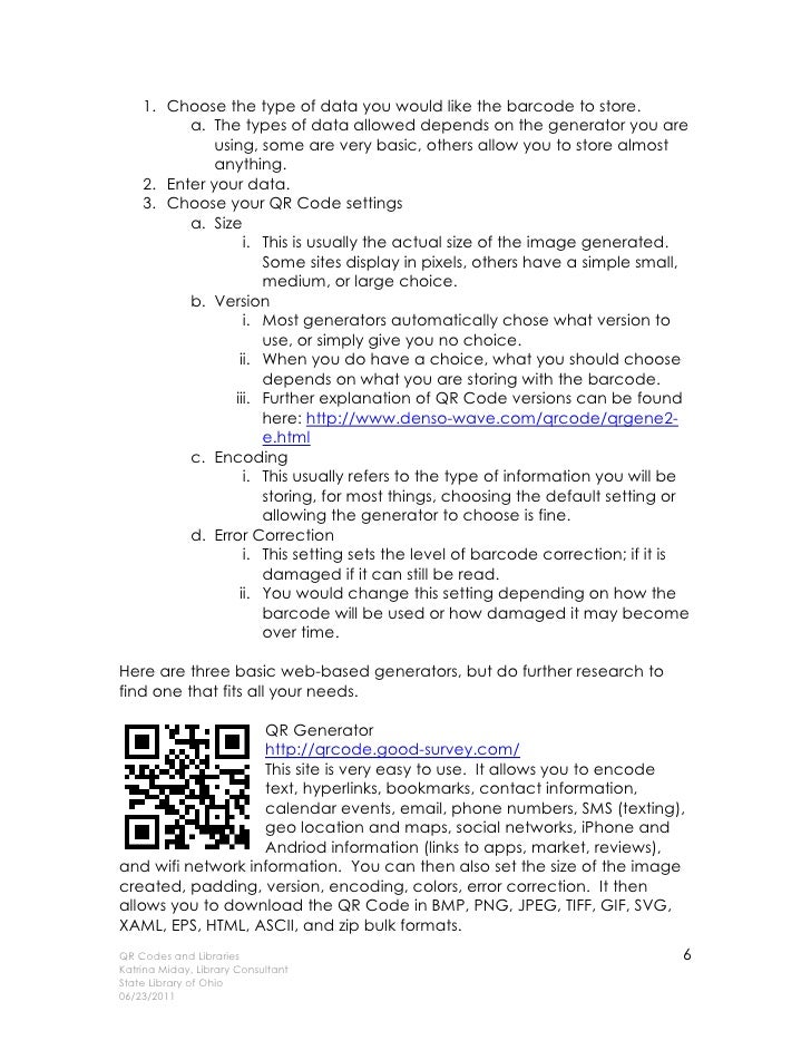 Qr Codes And Libraries