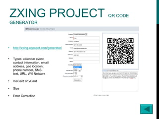 QR Codes ASTE 2012 | PPT