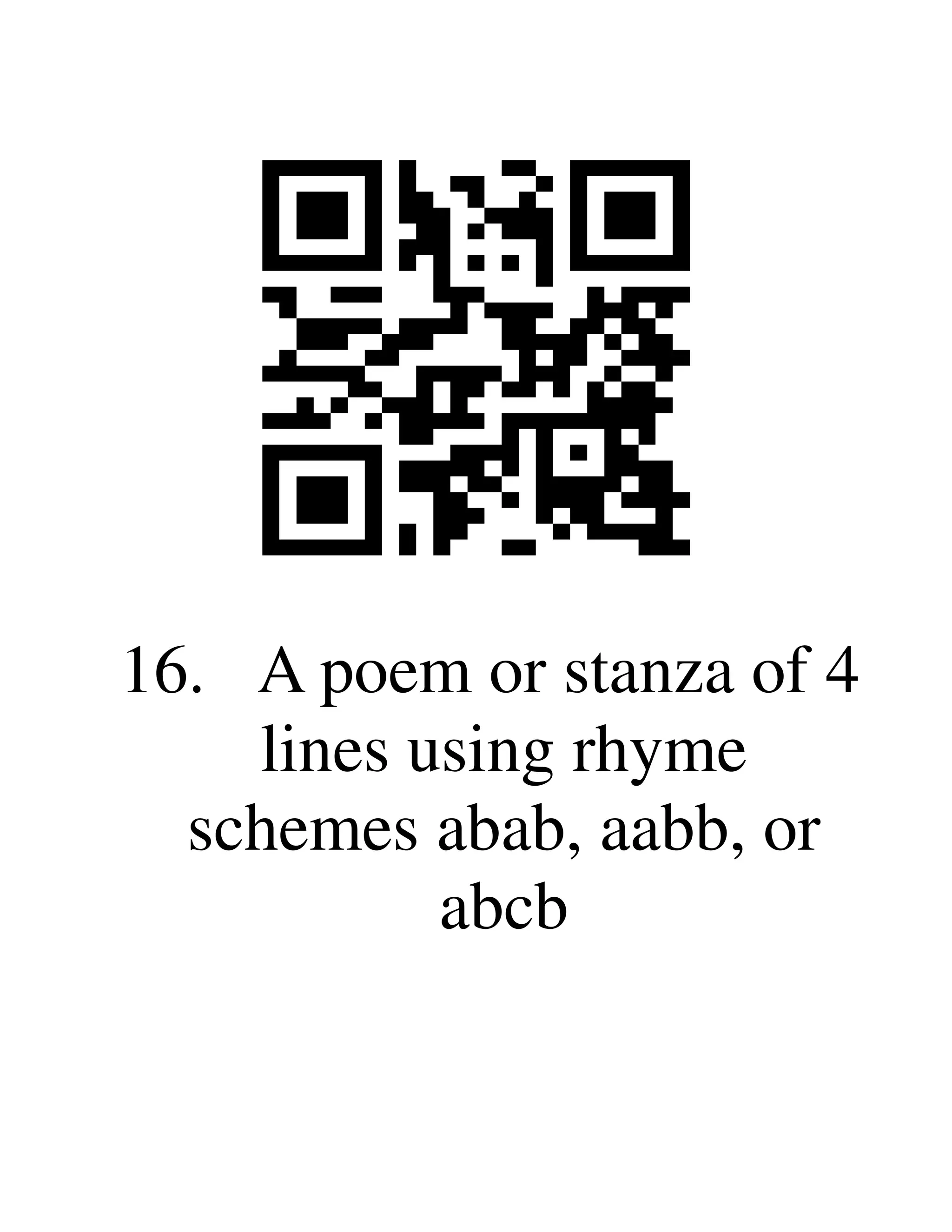 Qr codes for poetic devices | PDF