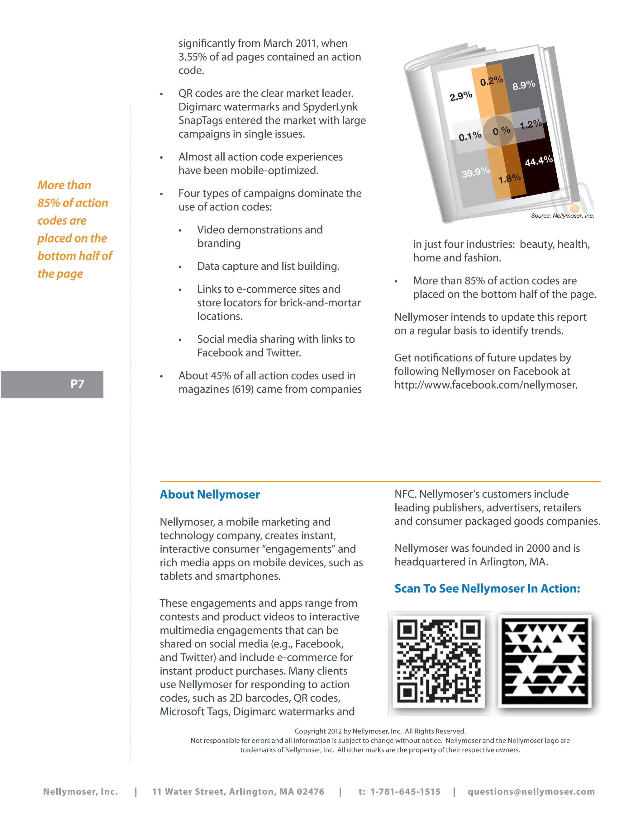 Qr codes in magazine advertising q1 2012 | PDF