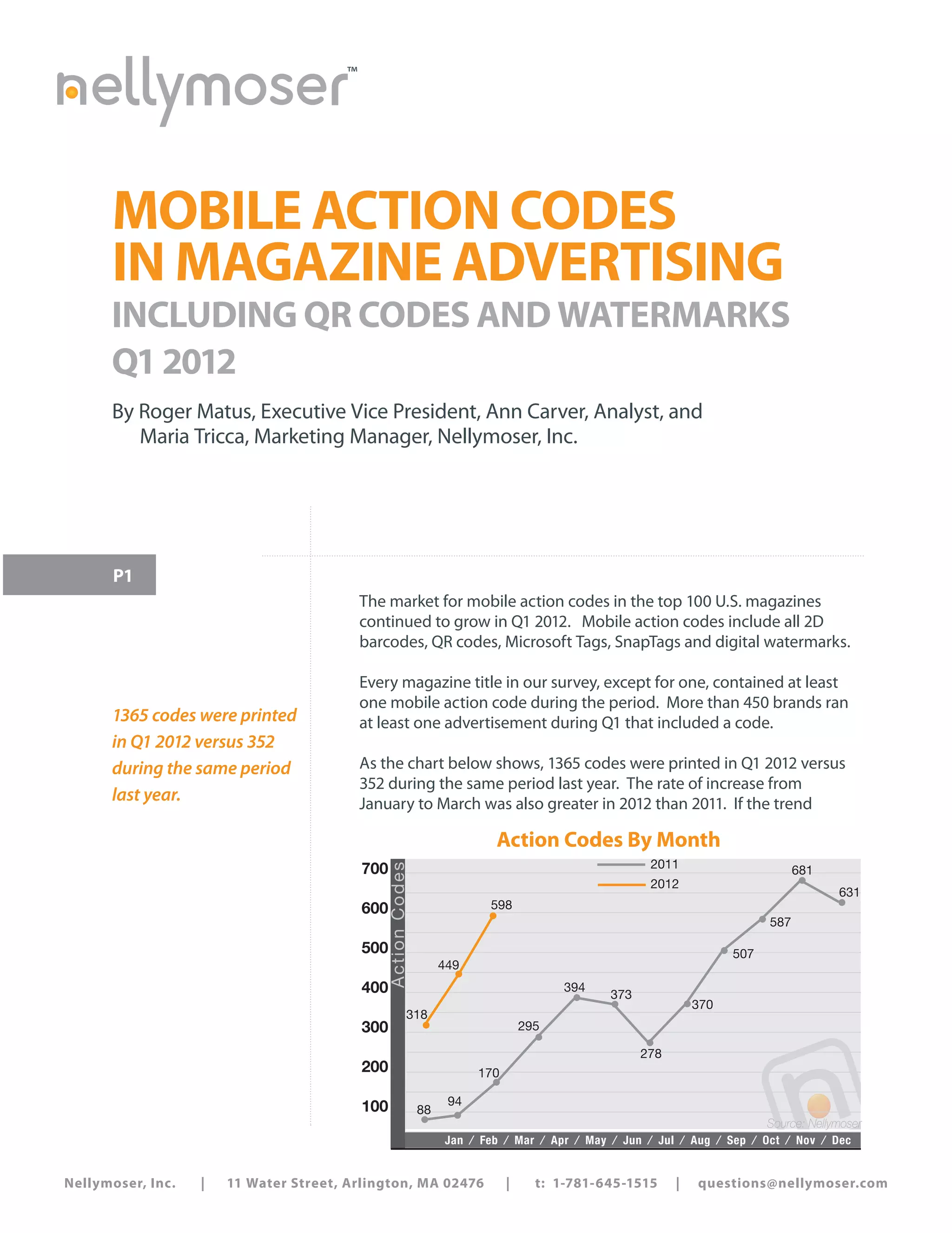QR Codes in Magazine Advertising Q1 2012 | PDF