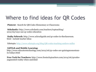 Qr codes in the classroom | PPT