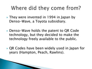 QR Codes presentation | PPTX