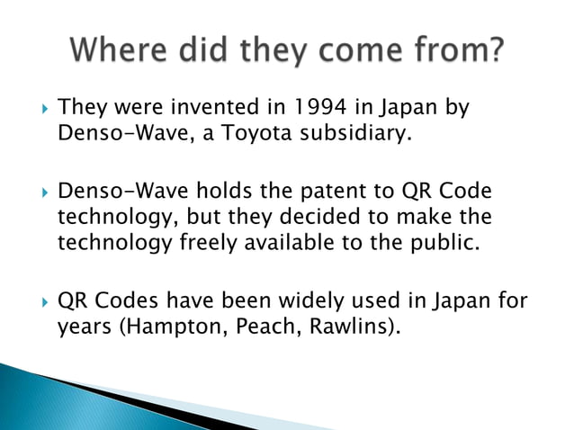 QR Codes presentation | PPTX