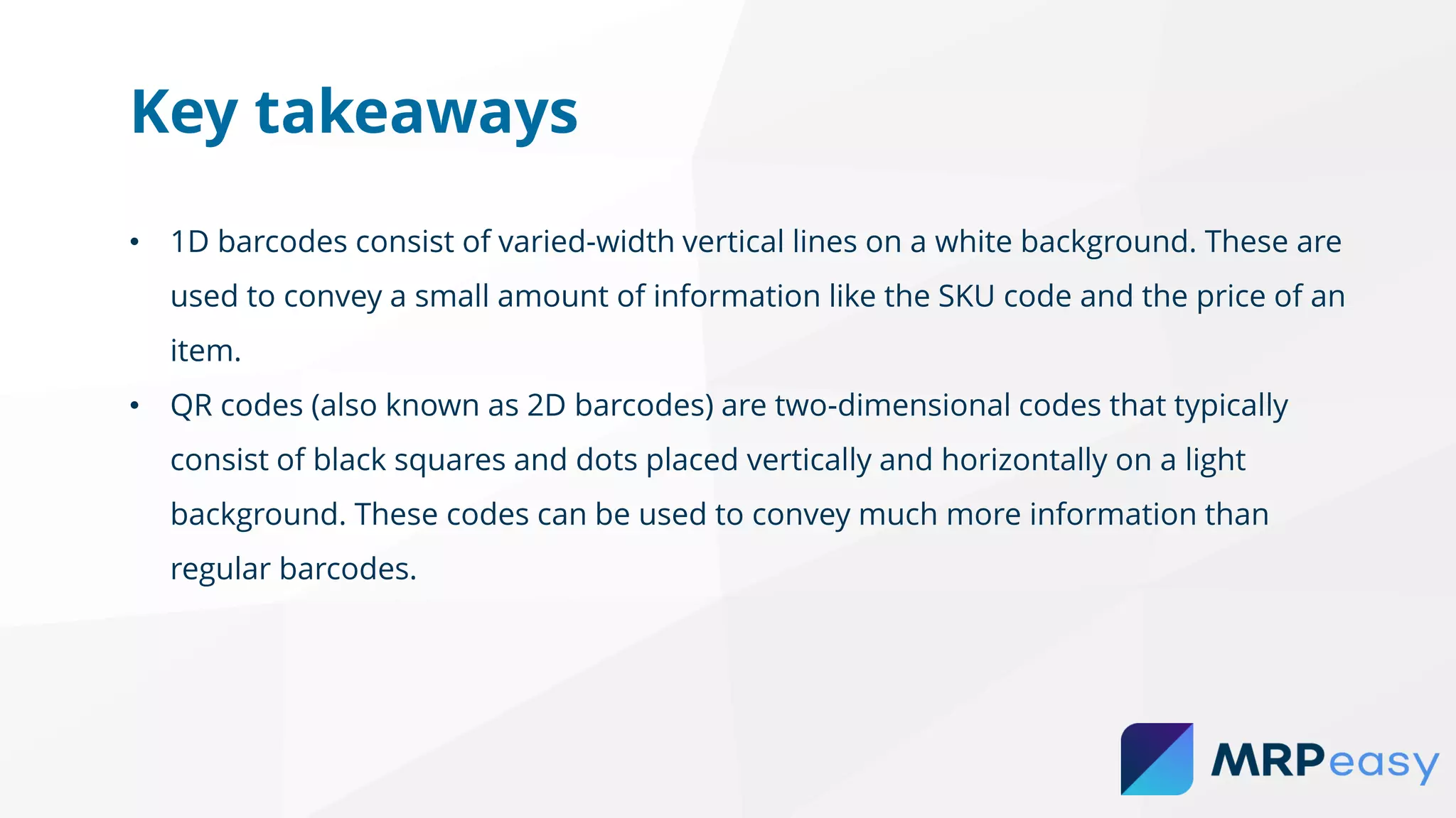 Qr codes vs. barcodes in inventory tracking | PDF