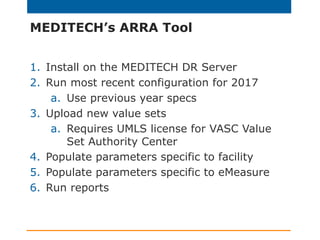 How MEDITECH Hospitals Can Meet The New eCQM Reporting Requirements ...