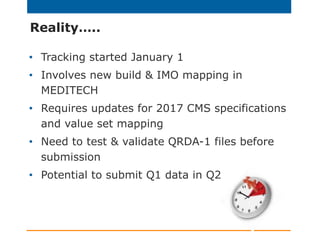 How MEDITECH Hospitals Can Meet The New eCQM Reporting Requirements ...