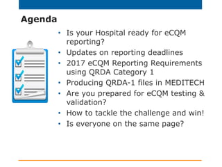 How MEDITECH Hospitals Can Meet The New eCQM Reporting Requirements ...