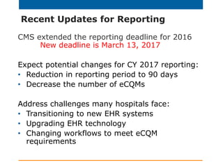 How MEDITECH Hospitals Can Meet The New eCQM Reporting Requirements ...