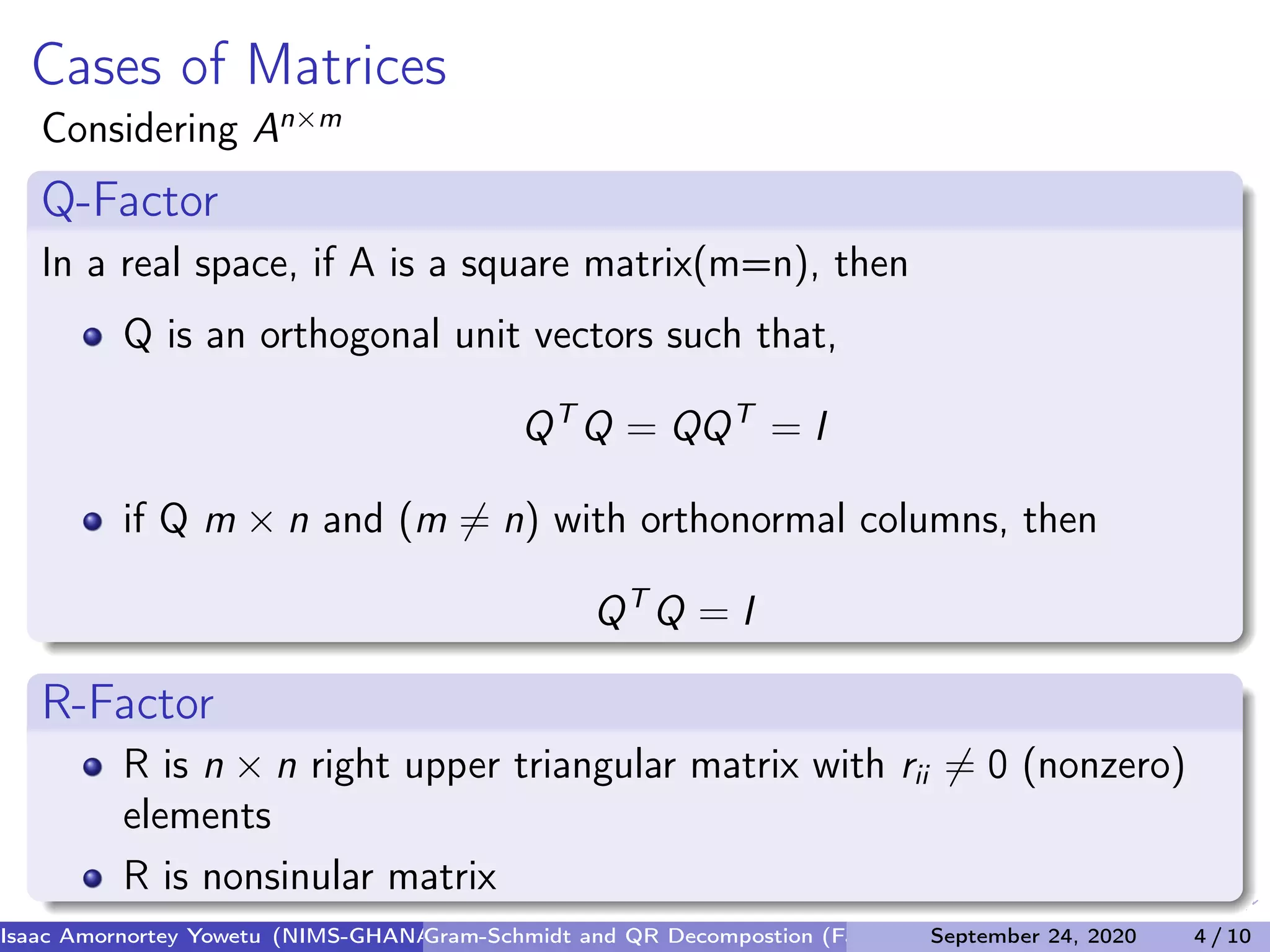 Gram-Schmidt and QR Decomposition (Factorization) of Matrices | PDF | Computing | Technology ...
