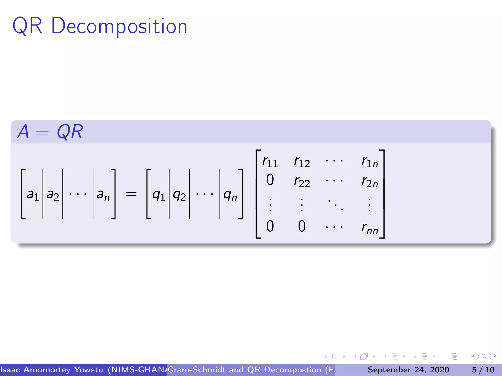 Gram-Schmidt and QR Decomposition (Factorization) of Matrices | PDF | Computing | Technology ...