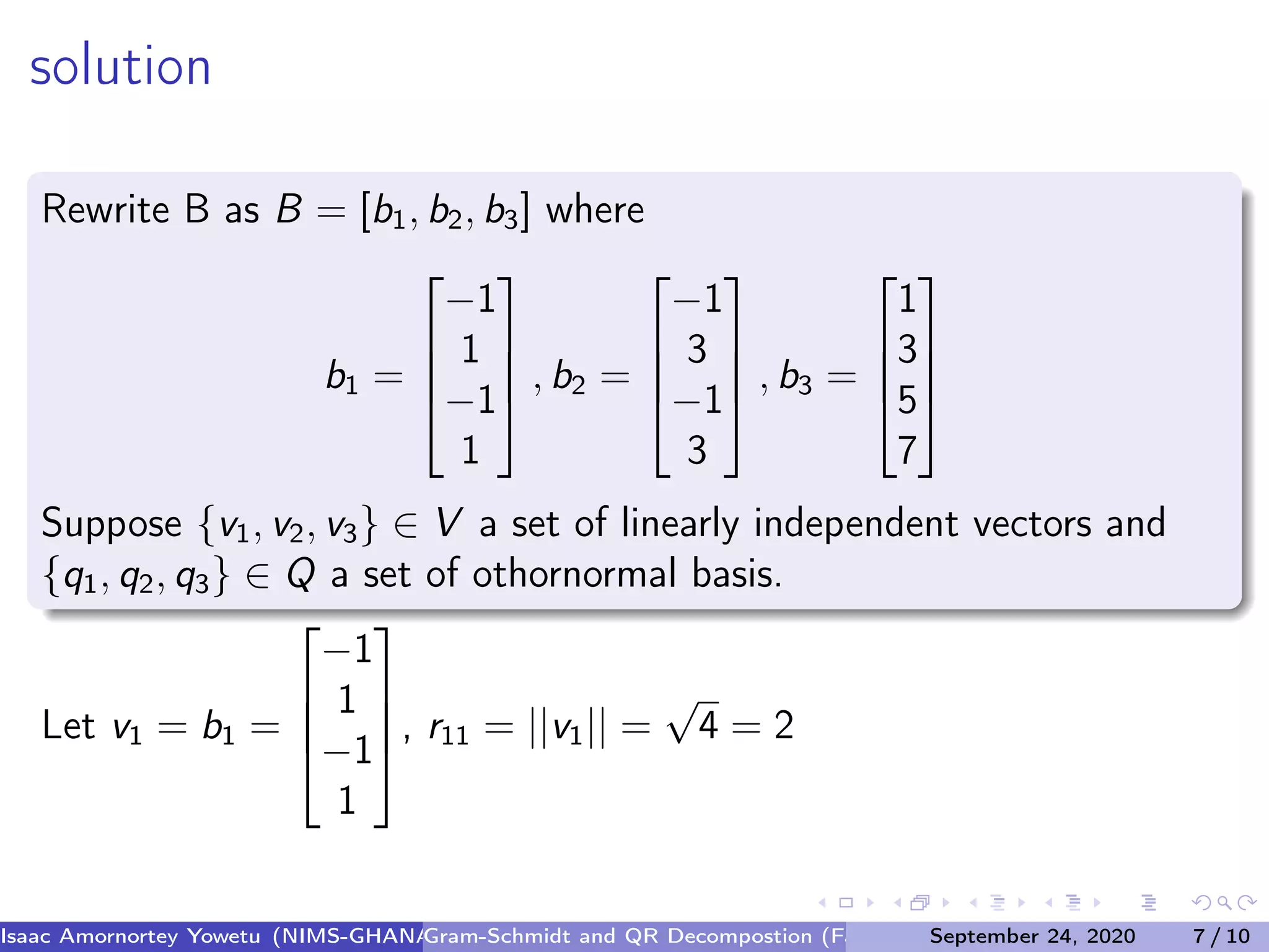 Gram-Schmidt and QR Decomposition (Factorization) of Matrices | PDF | Computing | Technology ...