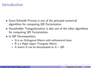 Gram-Schmidt and QR Decomposition (Factorization) of Matrices | PDF | Computing | Technology ...
