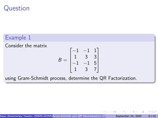 Gram-Schmidt and QR Decomposition (Factorization) of Matrices | PDF | Computing | Technology ...
