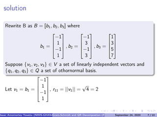 Gram-Schmidt and QR Decomposition (Factorization) of Matrices | PDF ...