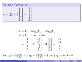 Gram-Schmidt and QR Decomposition (Factorization) of Matrices | PDF | Computing | Technology ...