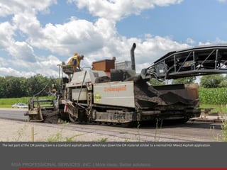 Cold in Place Recycling (CIR) | PPT