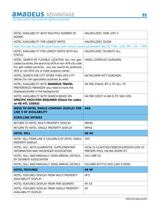 Amadeus Quick Reference Guide | PDF