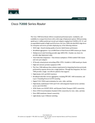 cisco 7200 | PDF