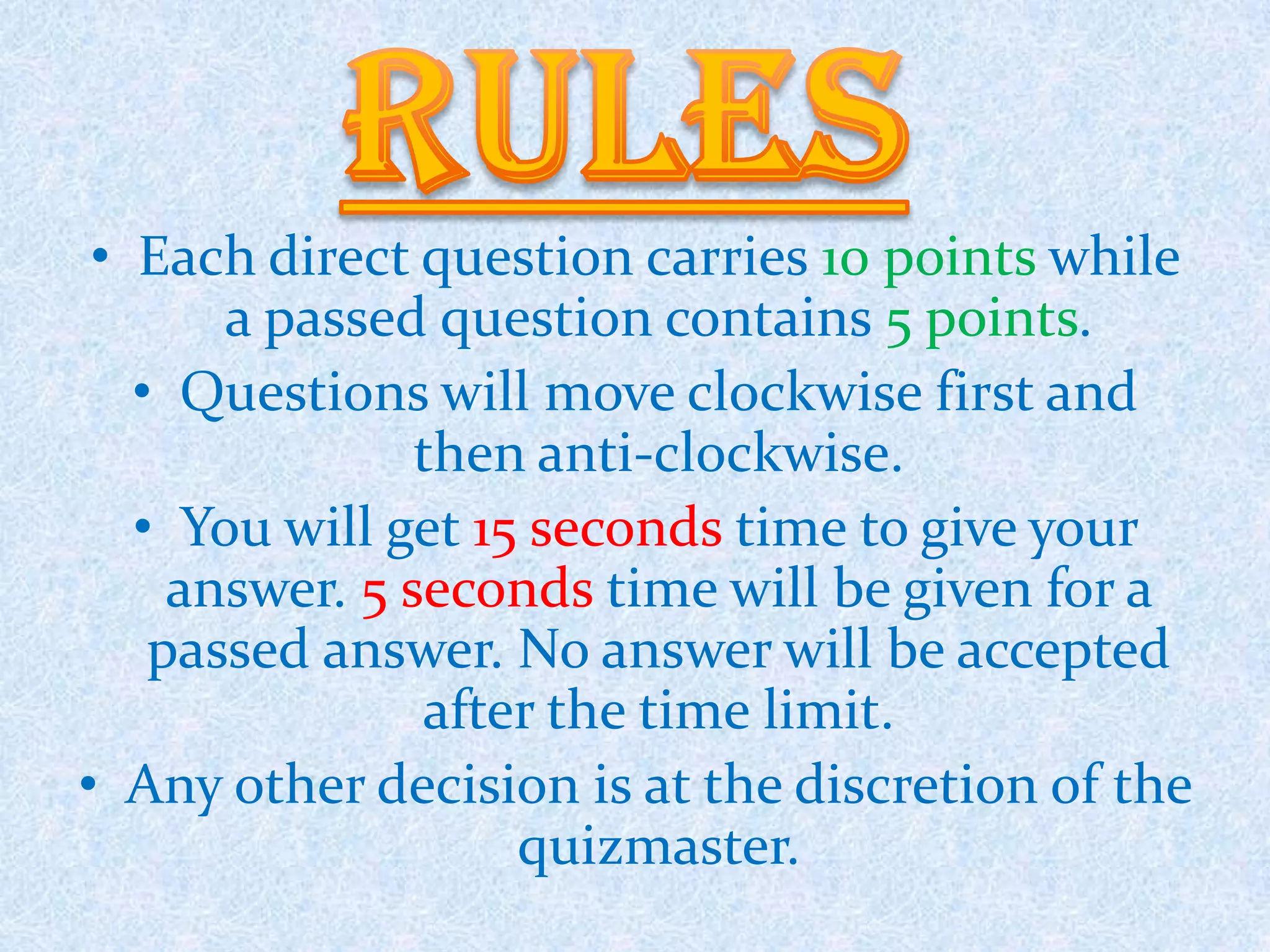 Qriosity General Quiz stage round | PPT