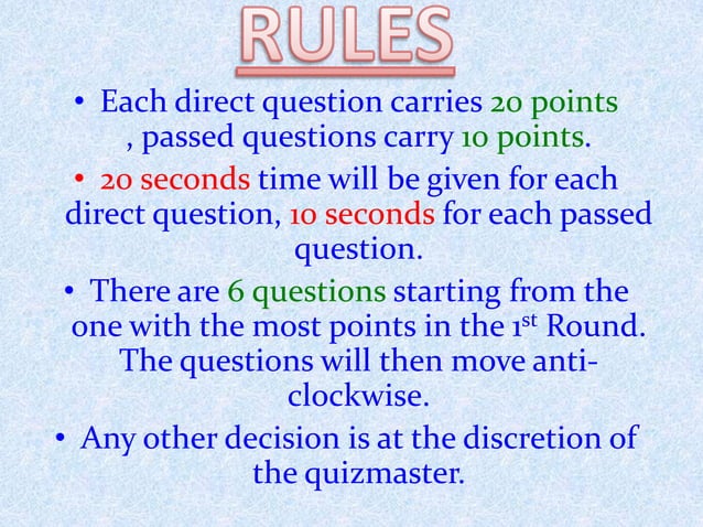 Qriosity General Quiz stage round | PPT