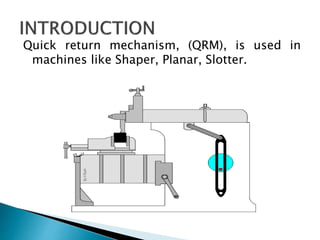 Design, Fabrication and Analysis of Crank and Slotted Lever Quick ...
