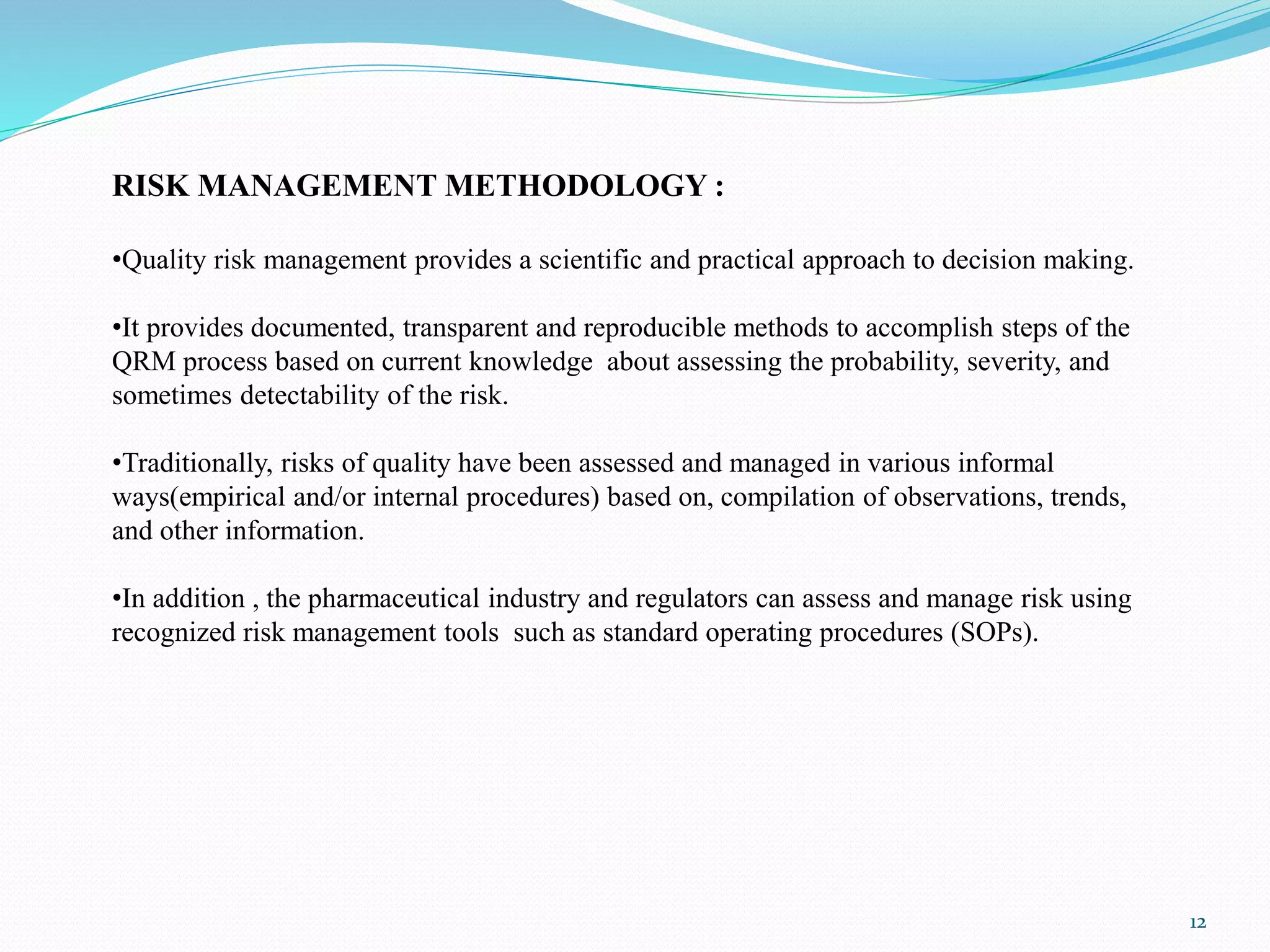 Quality Risk Management | PPTX