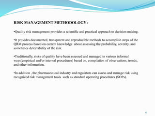 Quality Risk Management | PPTX
