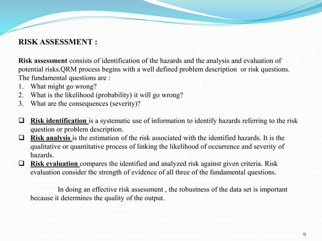 Quality Risk Management | PPTX