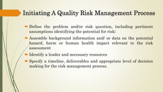 Quality Risk Management | PPTX