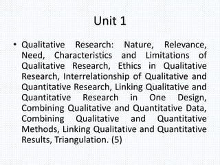 Qrm 210 unit 1 | PPTX