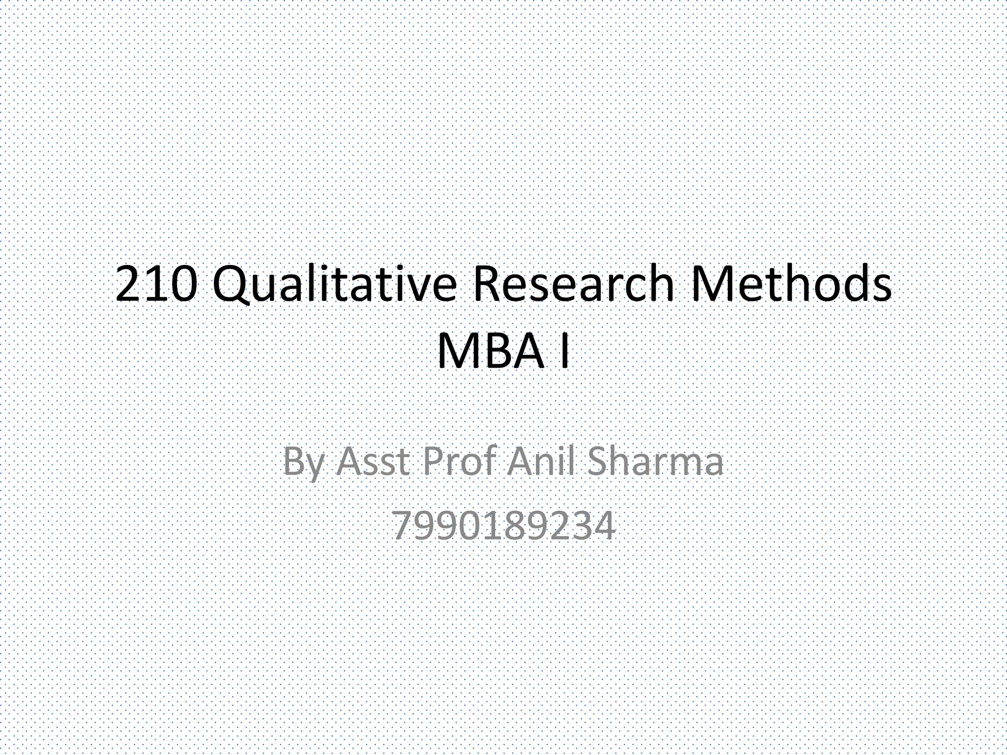 Qualitative Research Methods | PPTX