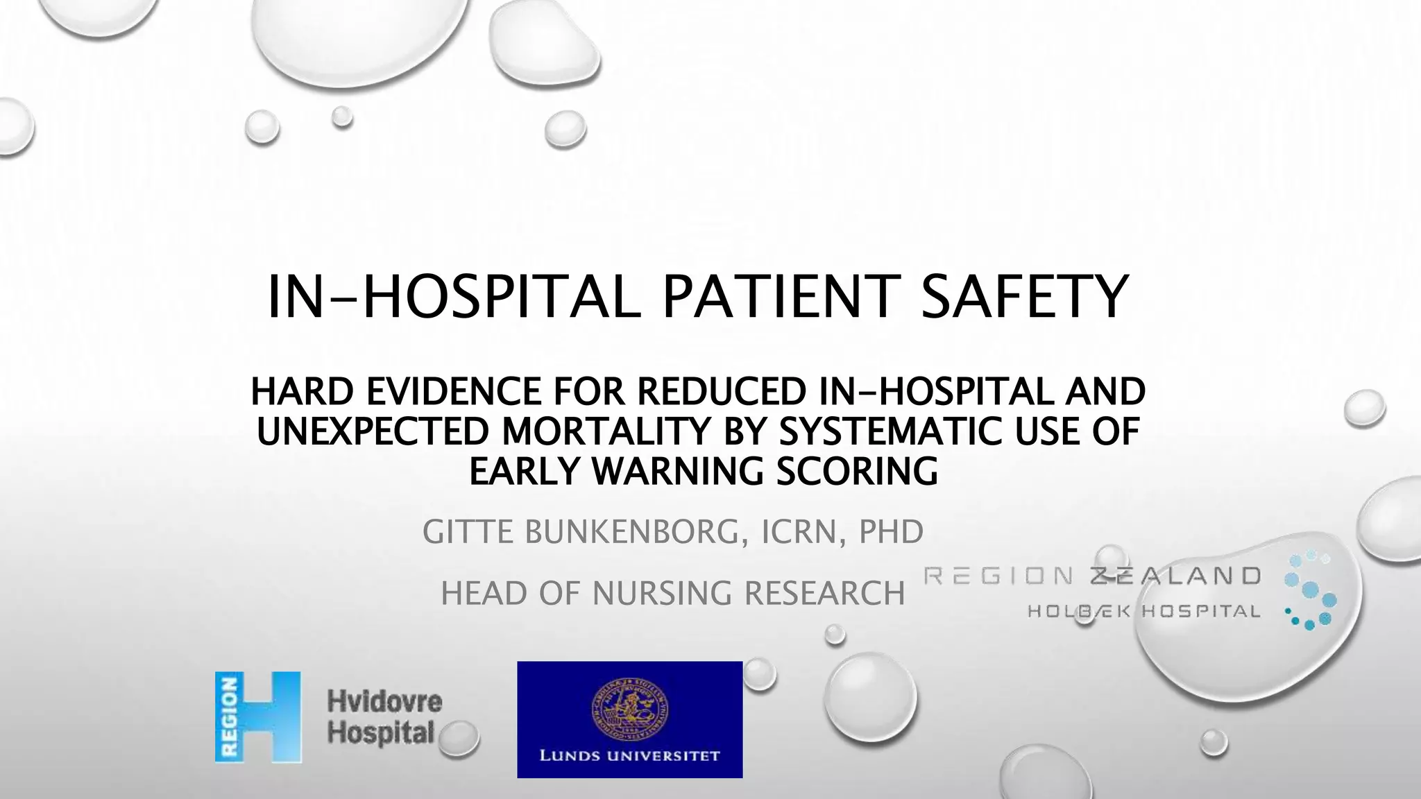 Reducing hospital mortality by systematic early warning scoring | PPT