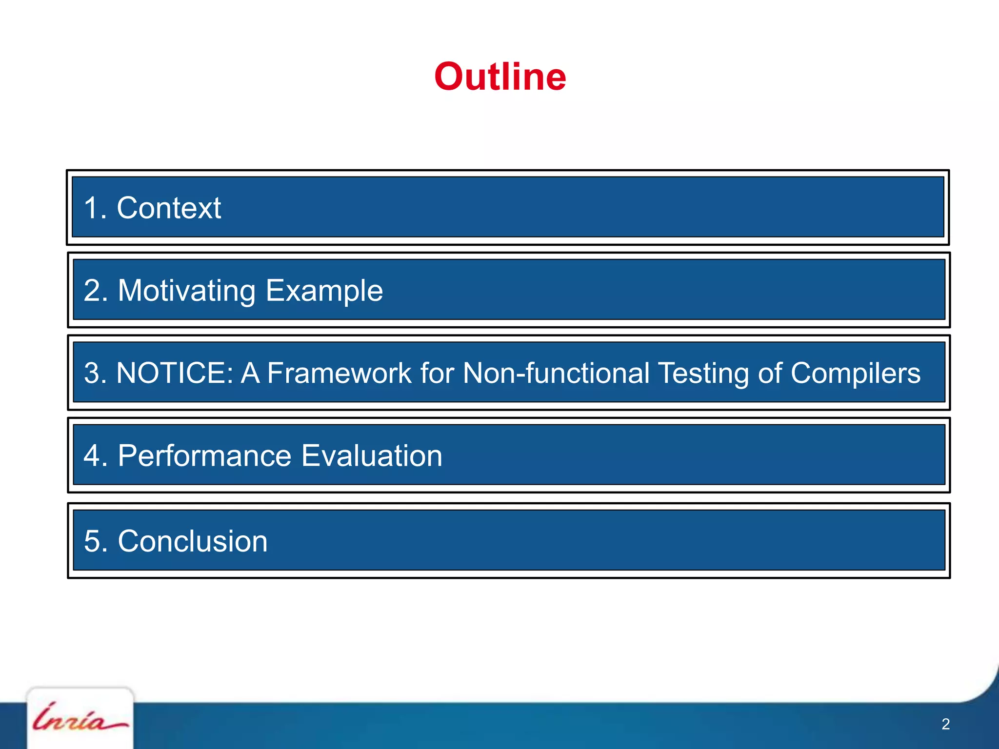 Qrs16 Notice A Framework For Non Functional Testing Of Compilers Ppt