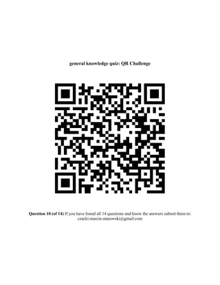 Qr Scavenger Hunt | DOCX