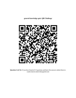 Qr Scavenger Hunt | DOCX