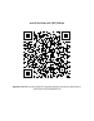 Qr Scavenger Hunt | DOCX | Casino and Gambling Video Games | Video Game ...