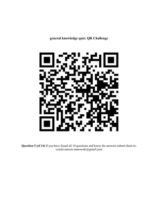 Qr Scavenger Hunt | DOCX