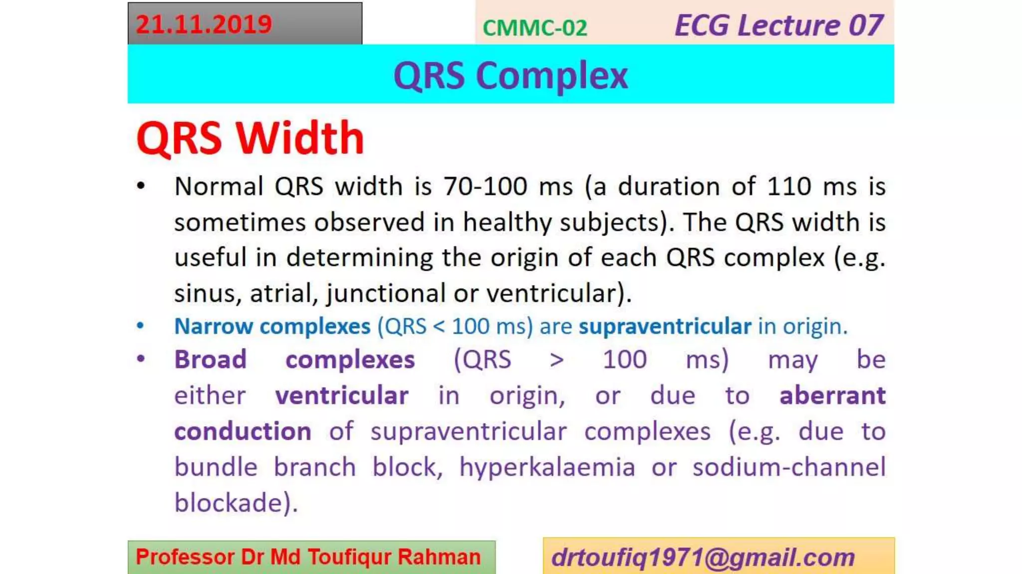 ECG -QRS complex | PPTX | Heart and Cardiovascular Diseases | Diseases ...