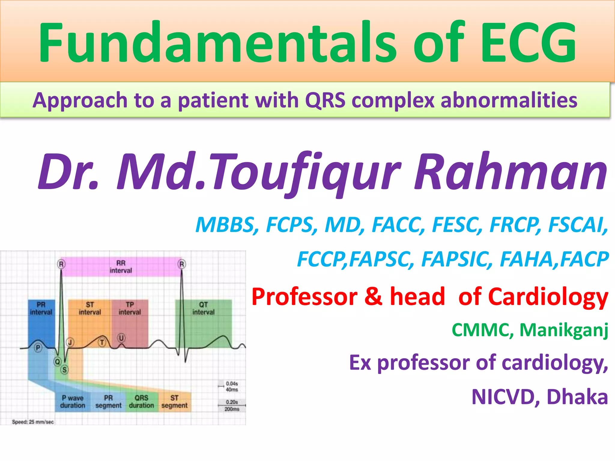 Approach To A Patient With Qrs Complex Abnormality In Ecg Ppt