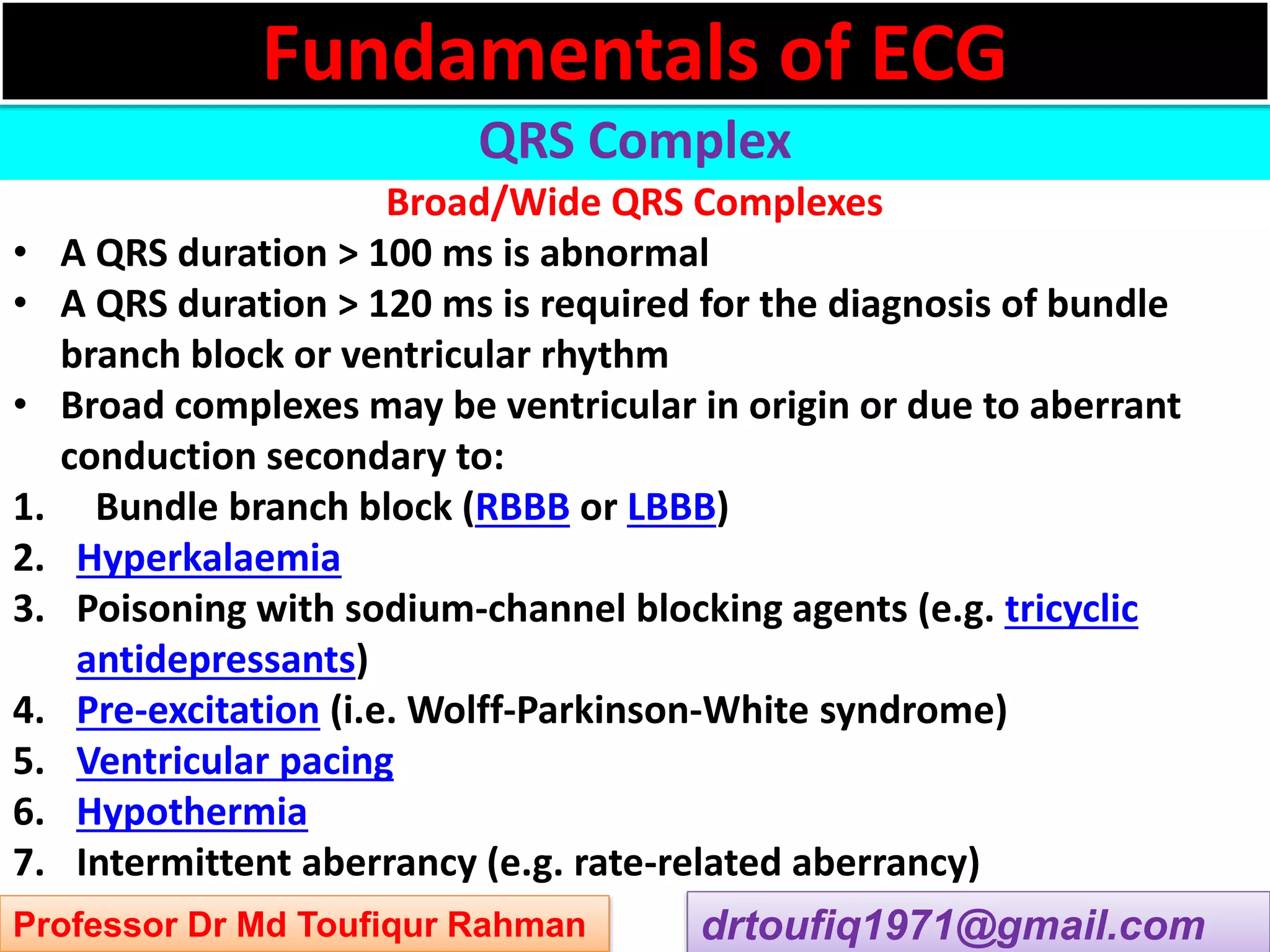Approach to a patient with QRS complex abnormality in ECG | PPT