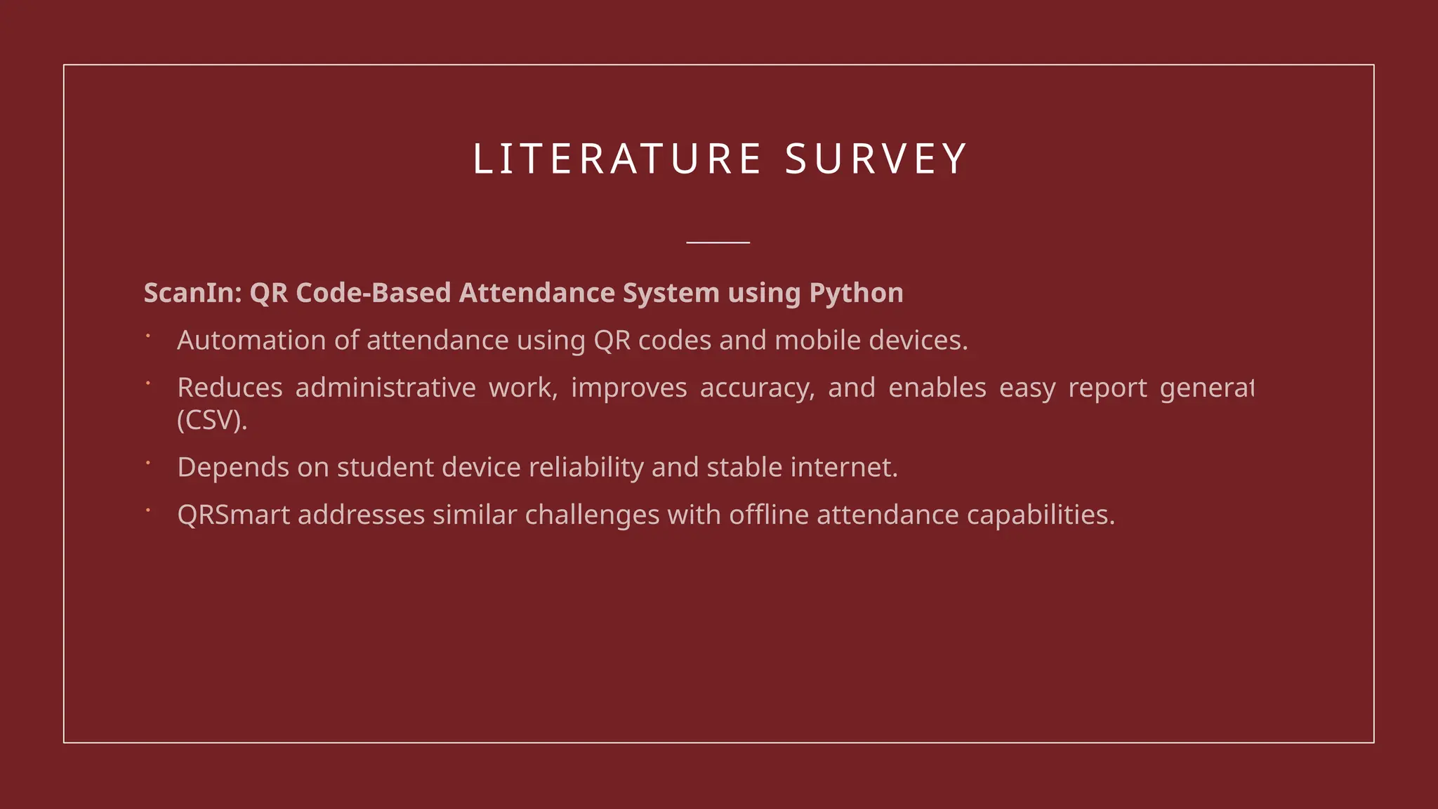 QR Smart.pptx QR COde Attendance Managemnet System | PPTX