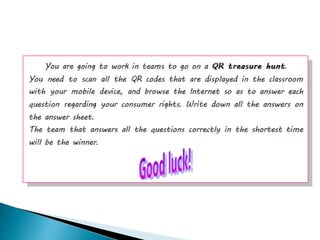 QR TREASURE HUNT KEY | PPTX