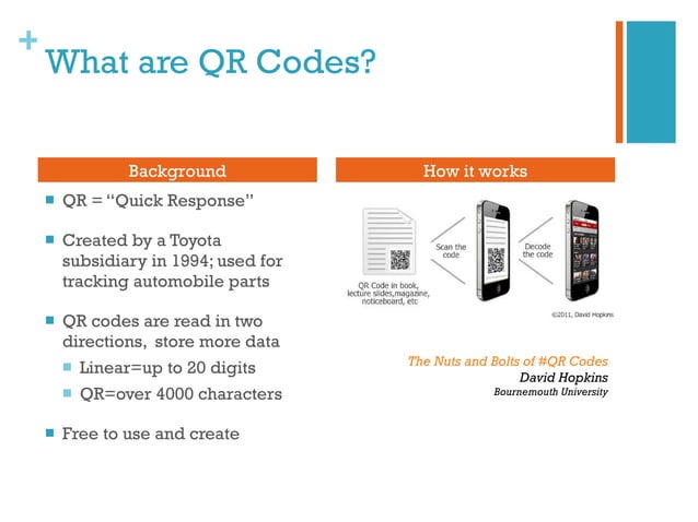 QR CODES IN AN ACADEMIC SETTING | PPT
